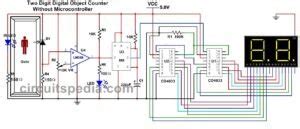 Digital Object Counter Using Two Digit Seven Segment LED Circuitspedia Com