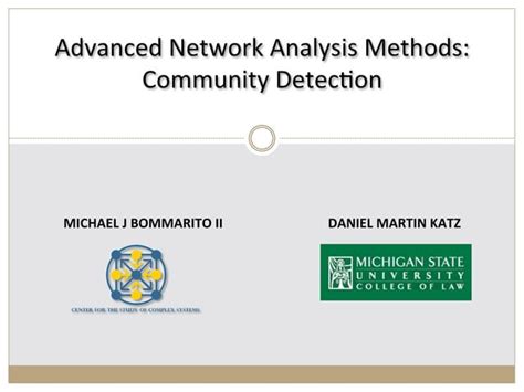 advanced methods in network science community detection algorithms ppt