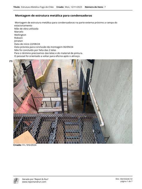 Estrutura Metálica Fogo De Chão 0609 Pdf