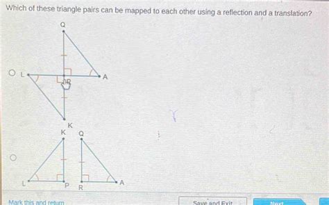 Solved Which Of These Triangle Pairs Can Be Mapped To Each Other Using