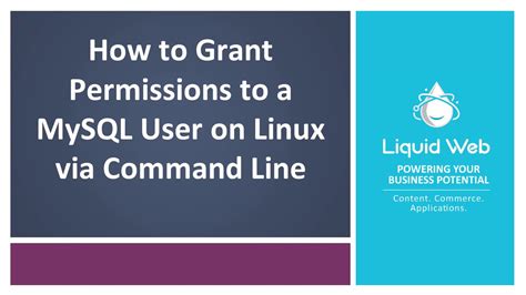Grant Permissions To A Mysql User On Linux Via Command Line Youtube