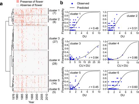 clustering of phenological patterns and flowering phenology