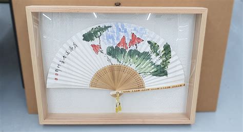 부채 원목 관액자 아트팜