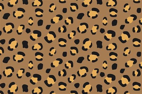 레오파드 프린트 원활한 패턴 프리미엄 벡터