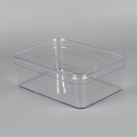 حافظات بلاستيك شفاف طقم علب بلاستيك مستطيل 3 قطع