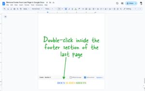 Remove Footer From Last Page In Google Docs Easy Steps