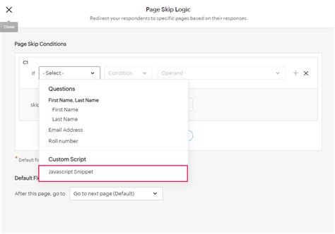 custom script using javascript