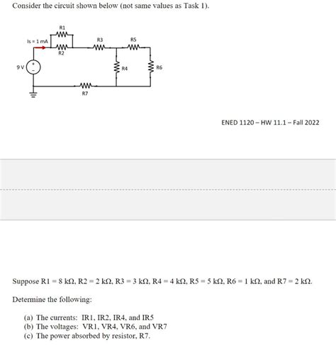 Solved Consider The Circuit Shown Below Not Same Value