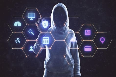 Premium Photo Hacker Using Digital Business Interface