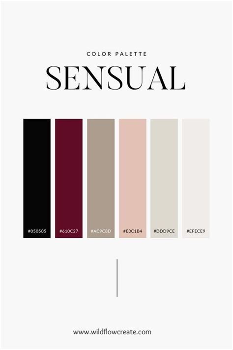 Sensual Colour Palette For Branding Design Inspiração De Cores