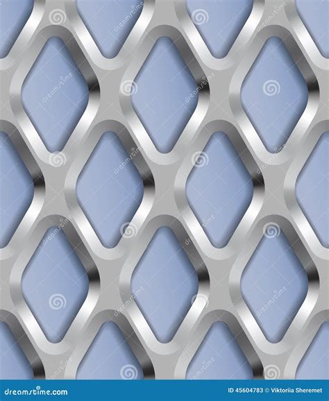 Metal Lattice Vector Seamless Pattern Stock Illustration Illustration Of Pattern Perforated