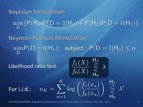 Ppt Sequential Detection Overview And Open Problems Powerpoint