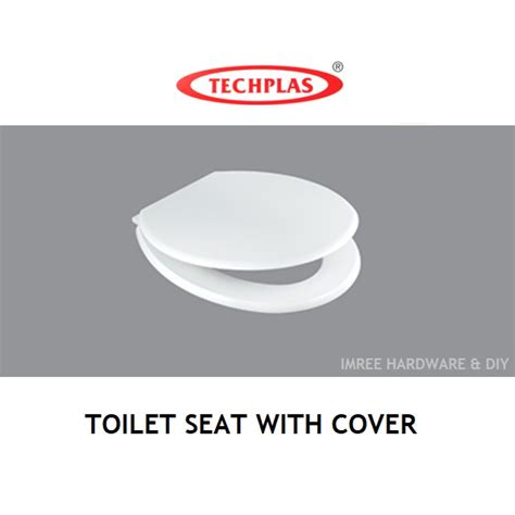 TECHPLAS Plastic Toilet Seat With Full Cover Shopee Malaysia