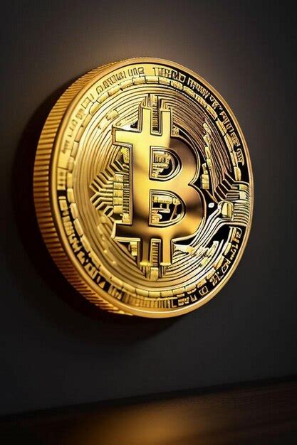 Premium AI Image Three Dimensional Render Of Single Golden Bitcoin