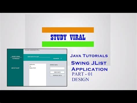 Java Gui Jlist Java Swing Using Netbeans Part Study Viral Study Viral Java Tutorials