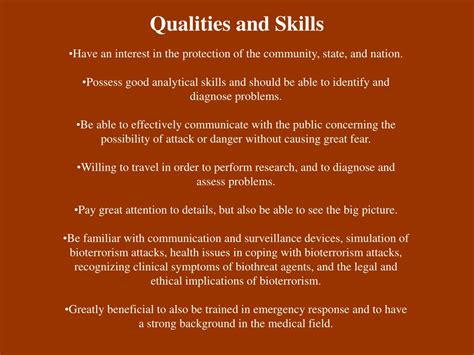 Ppt Agricultural Careers Bioterrorism Specialist Powerpoint Presentation Id 972776