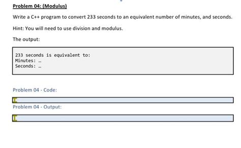 Solved Problem 04 Modulus Write A C Program To Convert