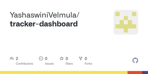 GitHub YashaswiniVelmula Tracker Dashboard