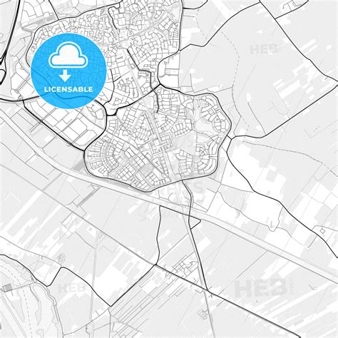 Vector Pdf Map Of Houten Netherlands Hebstreits
