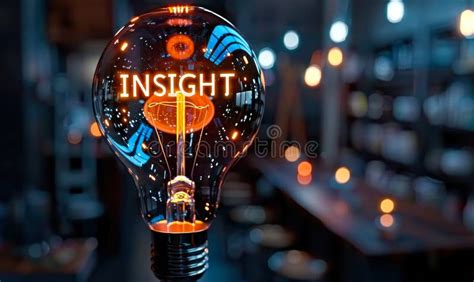 Creative Concept Of A Glowing Light Bulb With The Word Insight