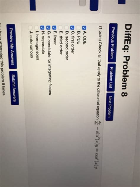 Solved 9problem 7 Previous Problem Problem List Next