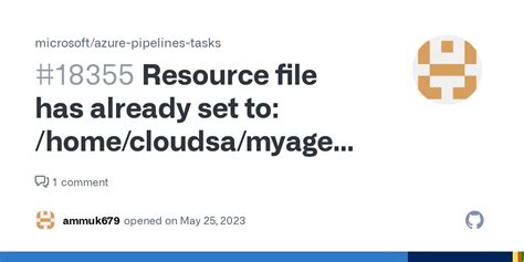 Resource File Has Already Set To Homecloudsamyagentworktasksazureappservicesettings