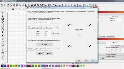 Adding A Camera For Positioning The Sample In Lightburn Software EnduranceLasers