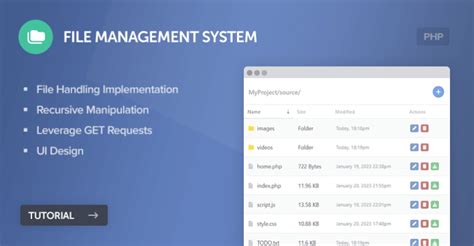 How To Create A Custom Online File Management System With Php Datatas