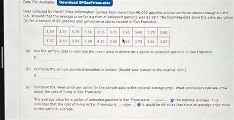 solved data file available download sfgasprices xlsx data