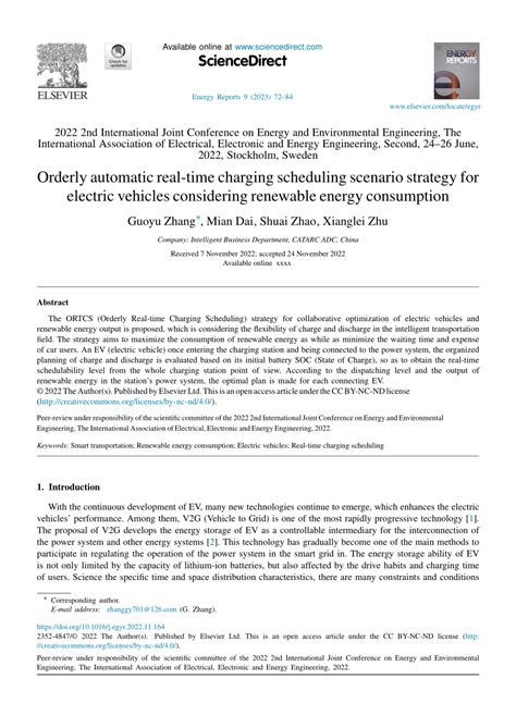 Pdf Orderly Automatic Real Time Charging Scheduling Scenario Strategy For Electric Vehicles