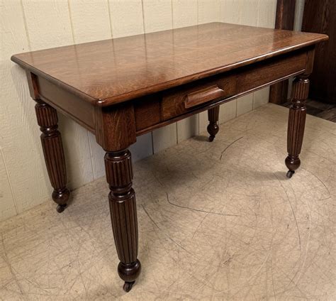 Oak Work Tablelibrary Table Doug Schmitt Antiques