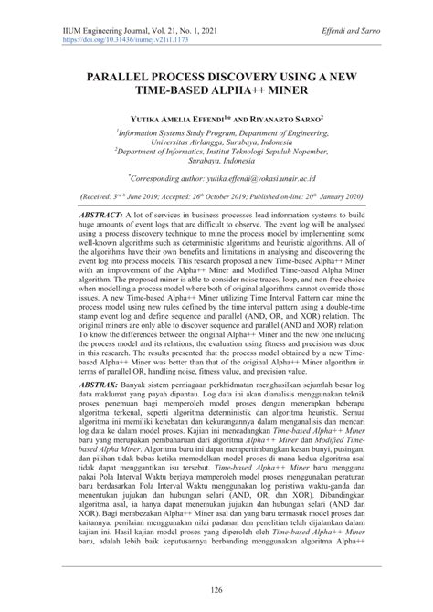 Pdf Parallel Process Discovery Using A New Time Based Alpha Miner