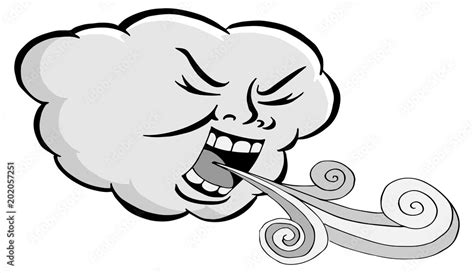 Blowing Wind Cartoon