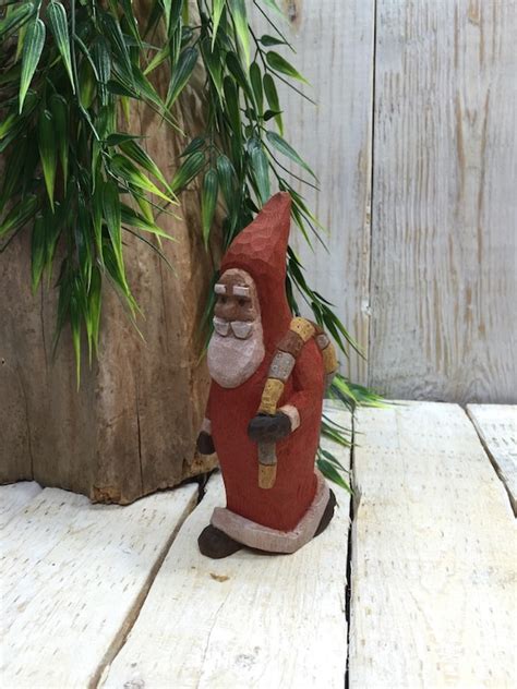 Primitive Santa Wood Santa Claus Primitive Wood Santa