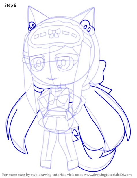 How To Draw Senpaibuns From Gacha Life Gacha Life Step By Step