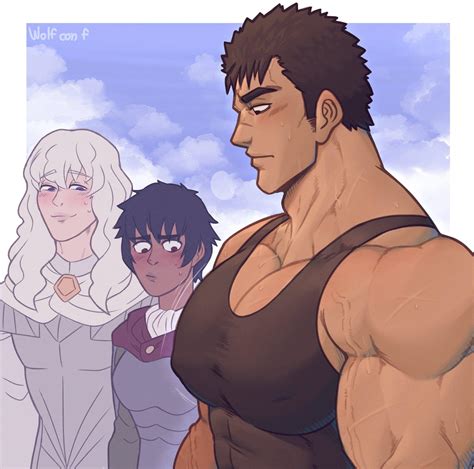 Rule 34 Berserk Big Pecs Casca Gay Gay Male Girl Staring At Guys Chest Griffith Griffith