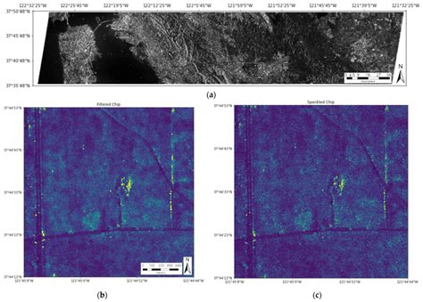 a the complete sar image prior to chipping into 512 × 512 px regions