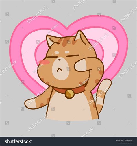 Cartoon Cat Cute Happy Naughty Stock Vector Royalty Free 2137359859 Shutterstock