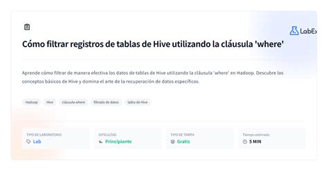 Cómo Filtrar Registros De Tablas De Hive Utilizando La Cláusula Where