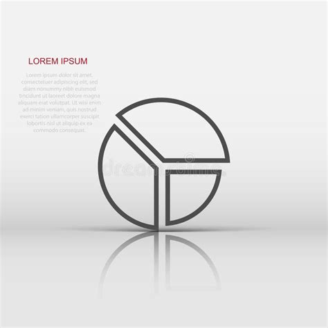 Chart Icon In Flat Style Diagram Vector Illustration On White Isolated