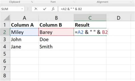 How To Combine Two Columns In Excel 6 Methods Explained Geeksforgeeks
