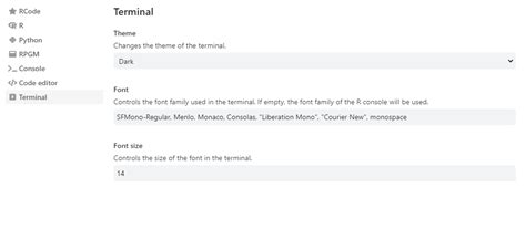 Settings Rcode 4 4 0 Documentation