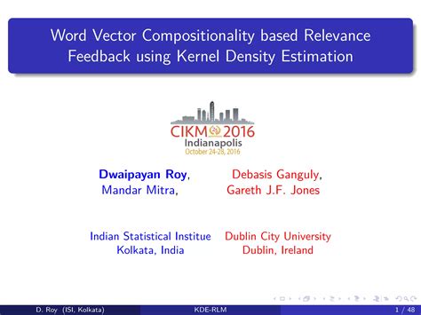 word vector compositionality based relevance feedback using kernel