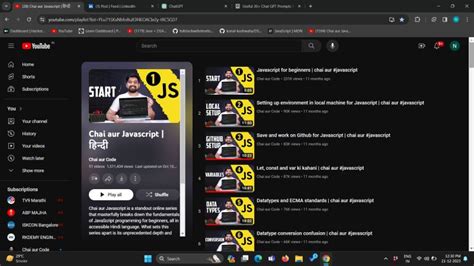Completed The Javascript Series From Chai Aur Code Nikhil Kakade Posted On The Topic Linkedin