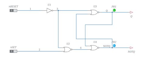 NOR R S Latch With Precedence Multisim Live