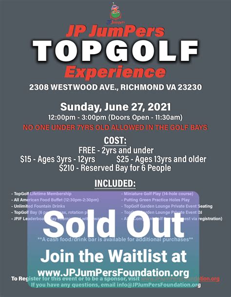 The Jp Jumpers Topgolf Experience Jp Jumpers Foundation Facebook