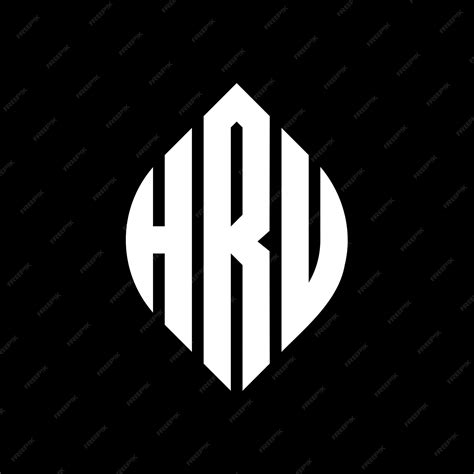 Premium Vector Hru Circle Letter Logo Design With Circle And Ellipse Shape Hru Ellipse Letters