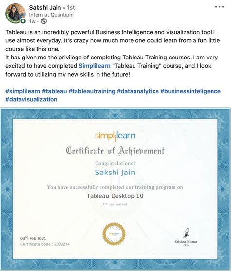 Sakshi Jain Posted On Linkedin