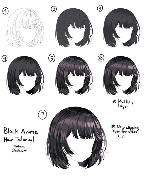 Pin On Drawing Tutorial Anime Drawings Tutorials Anime Hair Color