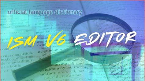 how to use ism editor ism v6 software